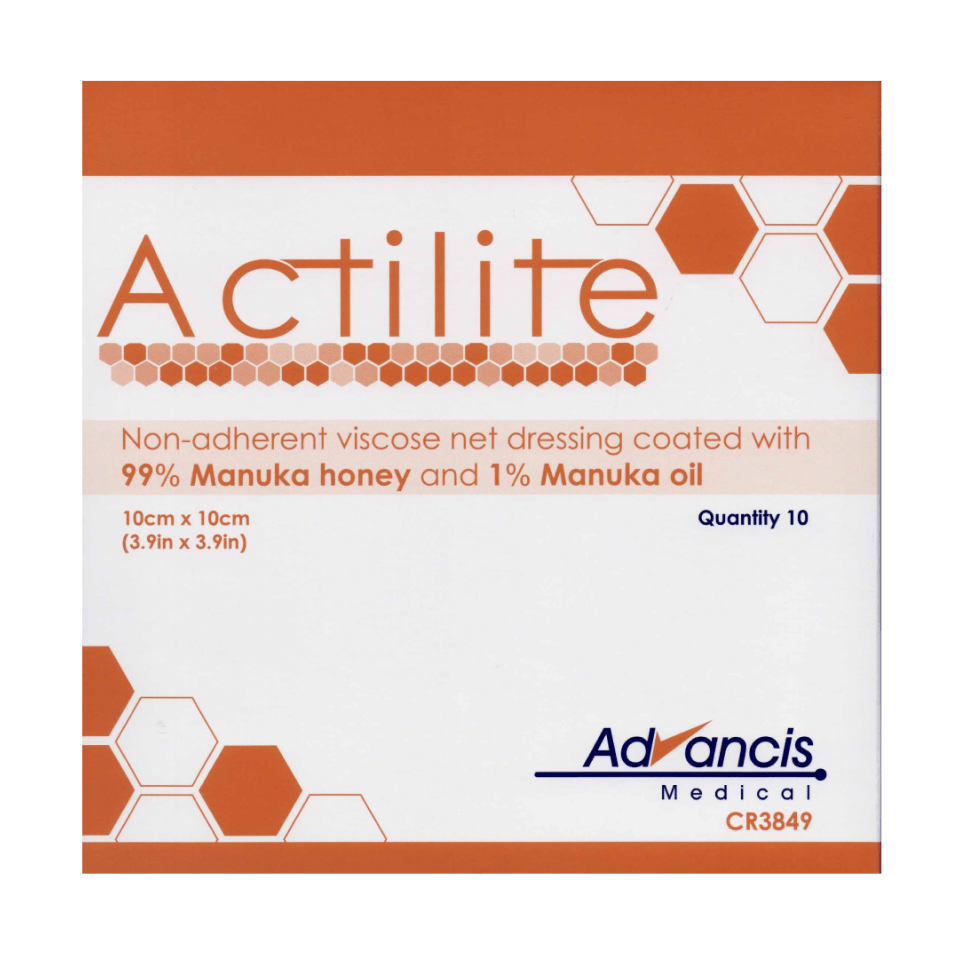 Actilite Manuka Honey Dressings 10cm X 10cm | 10 Pack | Cosmic Health ...