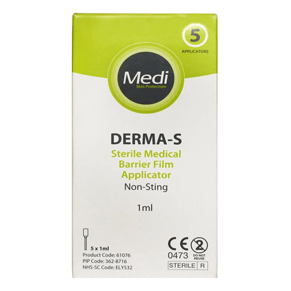 Medi Derma-S Sterile Medical Barrier Film 5 Applicators 1ml UK